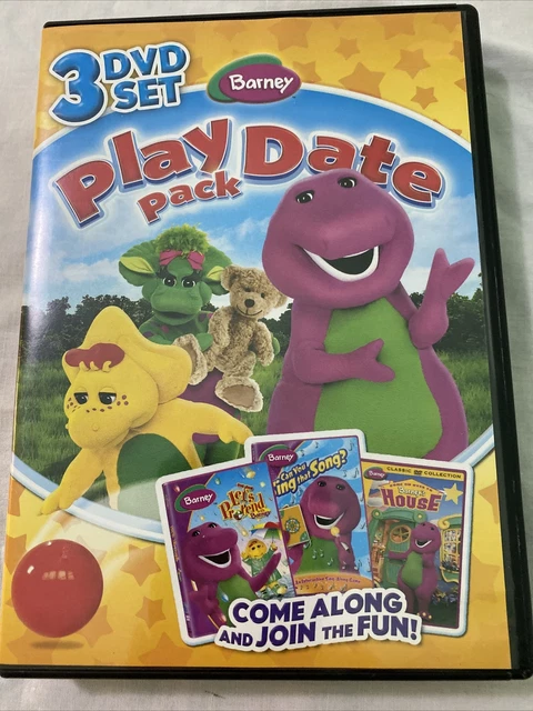 BARNEY - PLAY Date Pack 3 DVD ~ Let's Pretend, Can You Sing, Barney’s ...