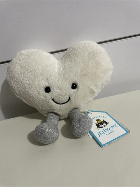JELLYCAT I AM Amusable Cream Heart BNWT £17.99 - PicClick UK