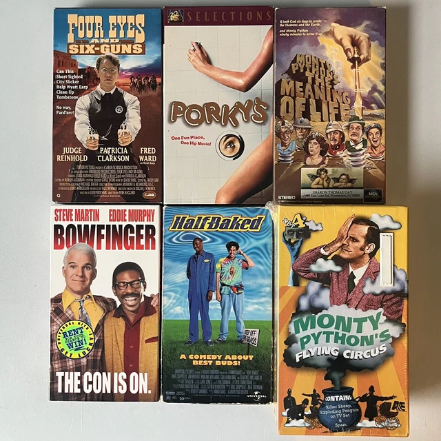 COMEDY MOVIES VHS | Half Baked | Monty Python | Porky's | Eddie Murphy ...