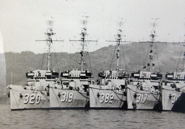 PRE WWII US Navy Destroyers Ship Row Panoramic Photo Surface Fleet ...