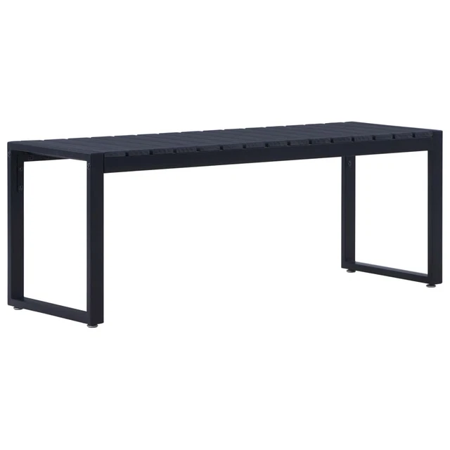 GARDEN BENCH 120.5 cm PS Board Black £123.54 - PicClick UK