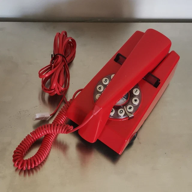 TRIM PHONE IN red, Perfect Condition 1970s vintage style landline, Wild ...