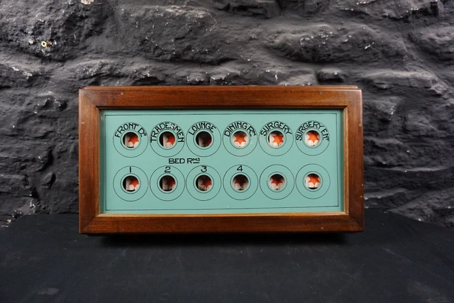 ANTIQUE BUTLERS BELL Box ~ Servants Indicator Board ~ 12 Rooms Vintage ...