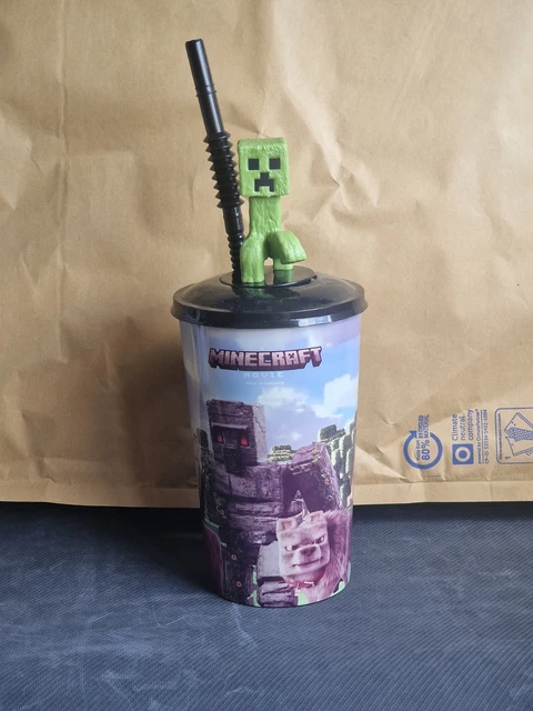 MINECRAFT MOVIE CINEMA Drink Cup & Figure Topper NEW Creeper Unused £26 ...