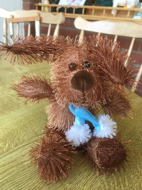 RMS INTERNATIONAL HAIRY Soft Toy Dog H Sitting 13 cms £2.00 - PicClick UK