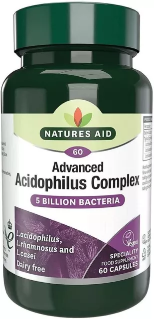NATURES AID ACIDOPHILUS Complex, 5 Billion Bacteria, 90 Capsules ...