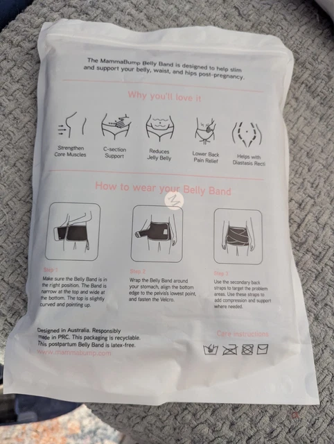 MAMMABUMP POSTPARTUM BELLY Band black size M £52.70 - PicClick UK