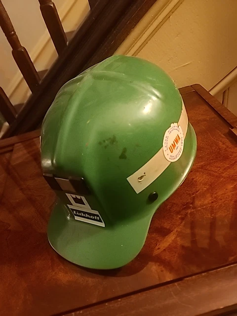 VINTAGE MSA COMFO Cap Coal Mining Helmet With Decals JOY UMWA Eickhoff ...