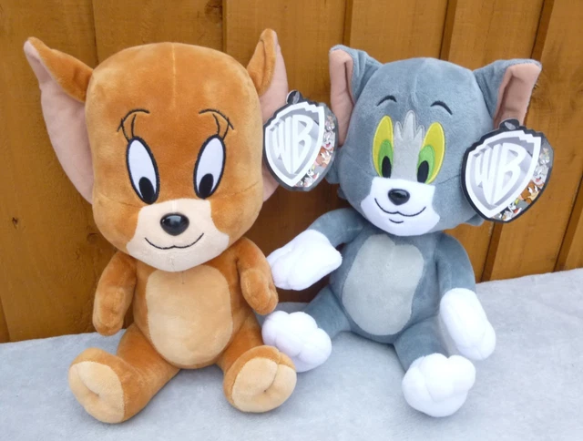 WARNER BROTHERS SET of Tom and Jerry Soft Plush Toys Cat & Mouse 10" £ ...
