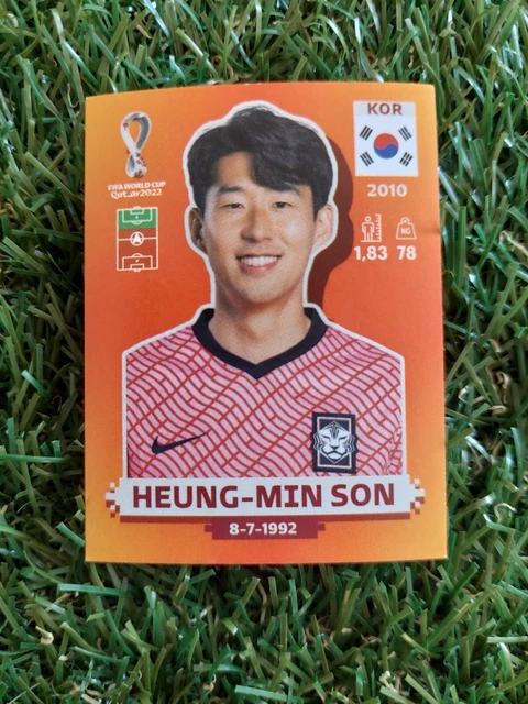 HEUNG MIN SON Kor 18 Sticker QATAR 2022 FIFA WC Orange $6.49 - PicClick CA