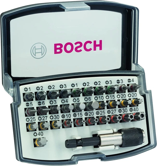 BOSCH PROFESSIONAL 32TLG. Schrauberbit-Set (PH-, PZ-, Hex-, T-, TH-, S-Bit, Zube EUR 15,51 ...