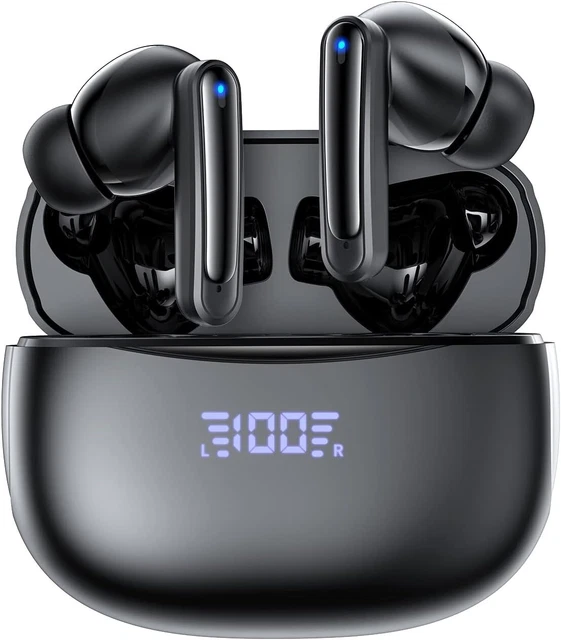 WIRELESS EARBUDS BLUETOOTH 5.3 Headphones 60H PlaytimeLED Power Display ...