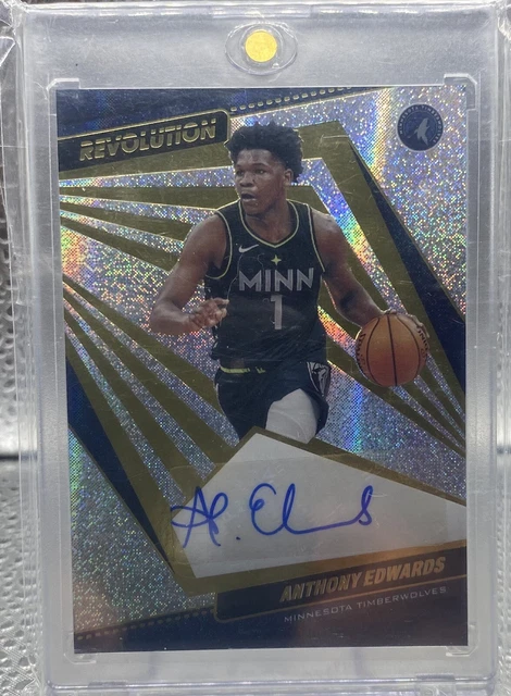 2021-22 PANINI REVOLUTION Anthony Edwards autographes #AG-AEW ...