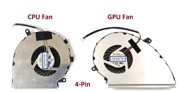CPU & GPU Cooling fans for MSI GE72VR GP72VR GP72MVR 4-Pin PAAD06015SL ...