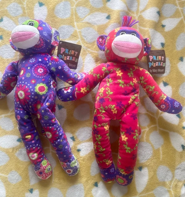 MARY MEYER PRINT Pizzaz Sock Monkey X 2 Rare 2015 £99.00 - PicClick UK