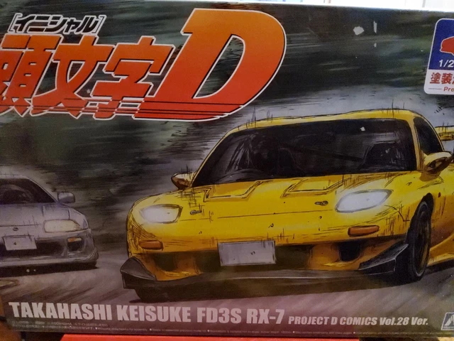 MAZDA RX7 INITIAL D Takahashi Keisuke V28 Painted ,1/24 Plastic Kit ...