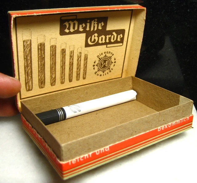 WWII ERA GERMAN Soldier WH Original Cigarette Cigarello Cigar Weisse ...