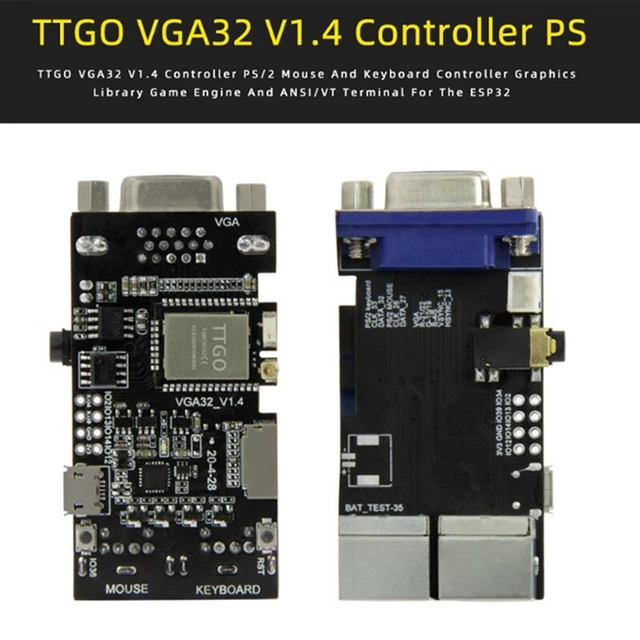VGA32 VGA ESP32 PSRAM Modul V1.4 Controller PS/2 Maus Tastatur Grafikbibli4166 EUR 15,66 ...