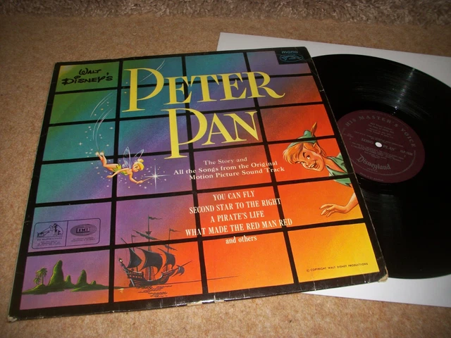 WALT DISNEYS PETER Pan- Original Soundtrack Vinyl Album £9.99 - PicClick UK