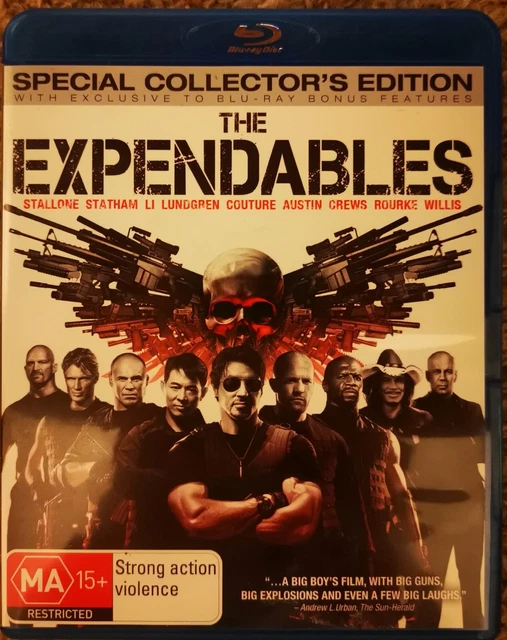 THE EXPENDABLES BLU Ray Sylvester Stallone Jason Statham Jet Li Dolph ...