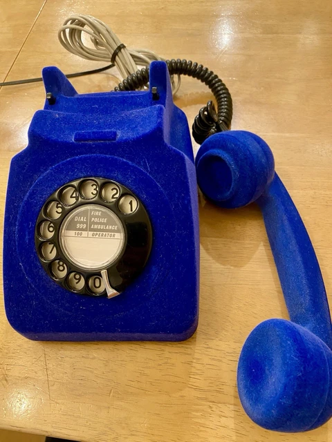 BLUE VELVET FINISHED BT Rotary Dial Phone 1981 £21.50 - PicClick UK