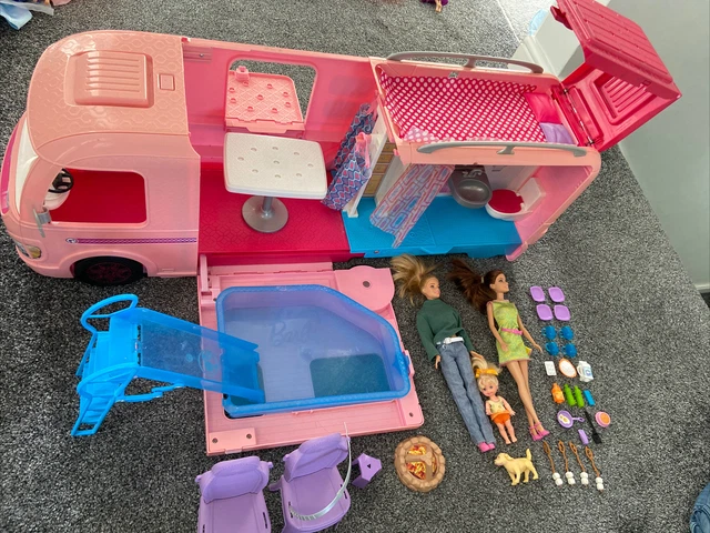 BARBIE DREAM CAMPER Caravan - Includes Most of Original Accessories And ...