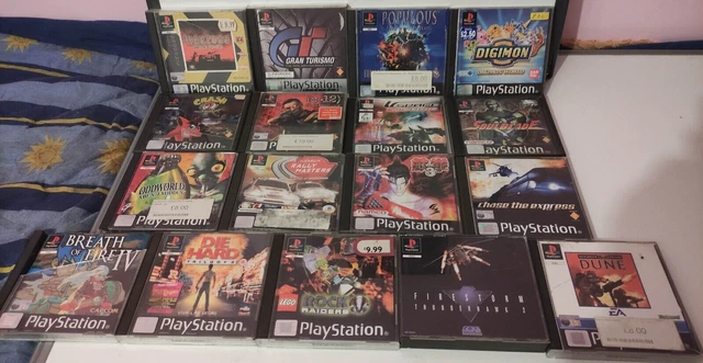HUGE PS1 GAMES Set Very Rare Games Digimon World Breathe of Fire IV ...