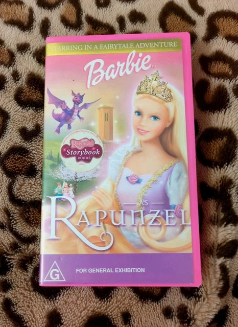BARBIE AS RAPUNZEL VHS PAL 84 Min Rated G Mattel & Universal 2002 $15. ...