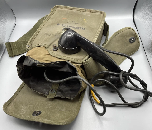 Wwii 2 Us Army Signal Corps Field Phone Type Ee 8 In Waterproof Case £