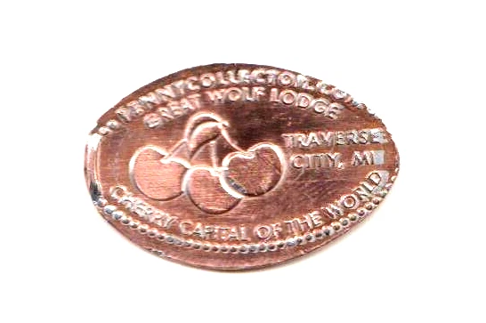 ELONGATED PENNY &GREAT Wolf Lodge-Traverse City Michigan" Zinc £2.38 ...
