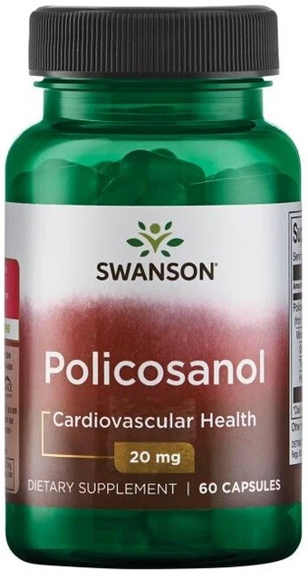 SWANSON POLICOSANOL SOUTENIR Cœur Sain Sang Lipid Niveaux 20mg 60 ...