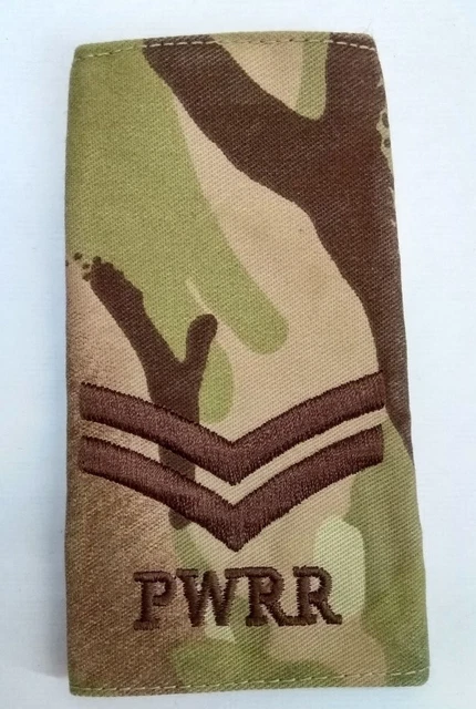 BRITISH ARMY PWRR Princess of Wales' Royal Regiment Corporal Rank Slide ...