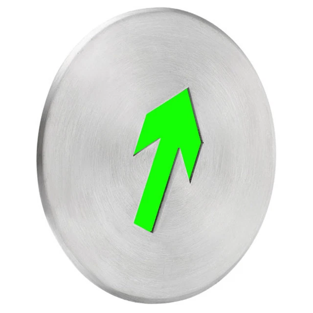 EMERGENCY EXIT FLOOR Sign Exist Arrow Direction Stainless Steel £13.64 ...