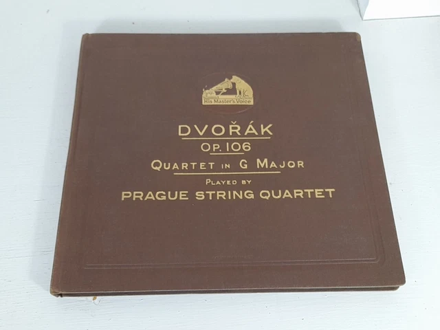 HMV GRAMOPHONE OP.106 Vinyl Box Set x4 78s Dvorak Quartet in G Major OP ...