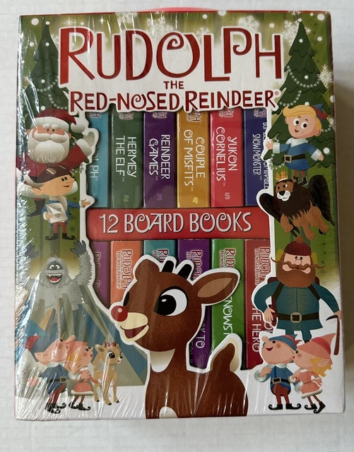 RUDOLPH THE RED Nosed Reindeer Book Block 12 Board Books In Case £15.71 ...