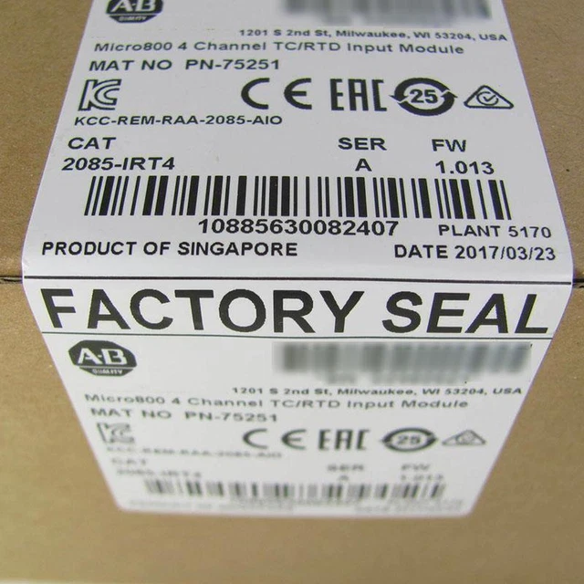 SEALED ALLEN BRADLEY 2085-IRT4 Micro800 4 Channel Analog TC/RTD Input ...