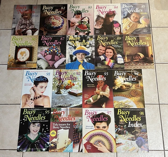 18 X VINTAGE 1980’s Busy Needles Magazines (Consecutive Issues From 81 ...
