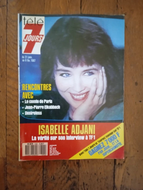MAGAZINE TÉLÉ 7 jours de 1987 - Isabelle Adjani EUR 5,00 - PicClick FR