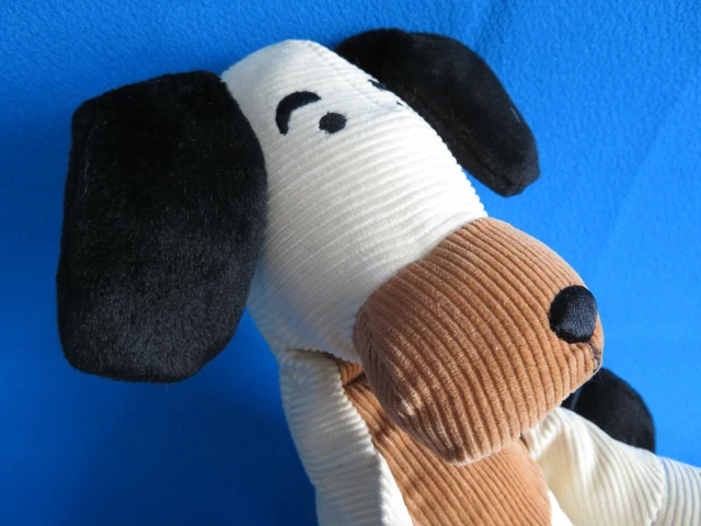 CORDUROY FLOPPY PUPPY DOG 9" plush soft toy M&S MARKS & SPENCER VINTAGE ...