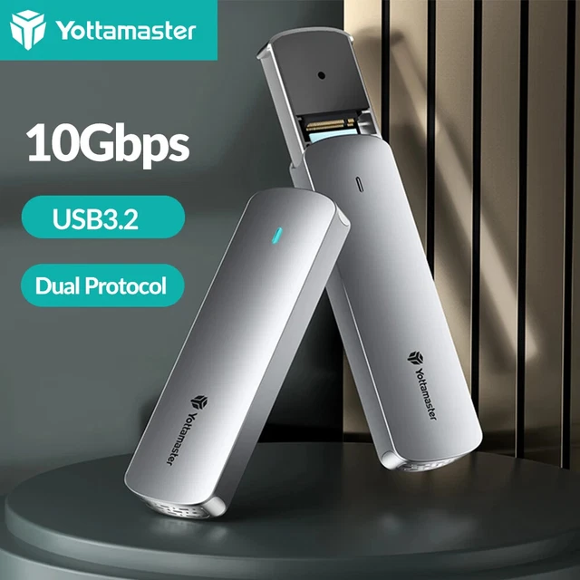 YOTTAMASTER M.2 NVME SATA SSD Type-C USB3.2 External Drive Enclosure ...