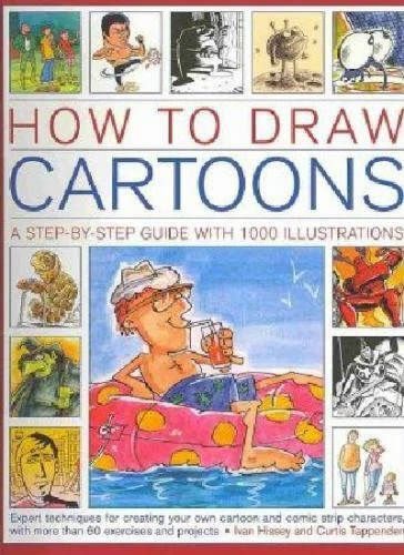 HOW TO DRAW Cartoons: A Step-By-Step Guide with 1000 Illustrations £6. ...