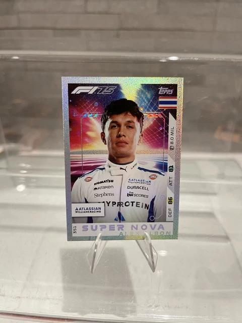 FORMULA ONE F1 Turbo Attax 2025 Super Nova Alex Albon Rainbow Foil 351 ...