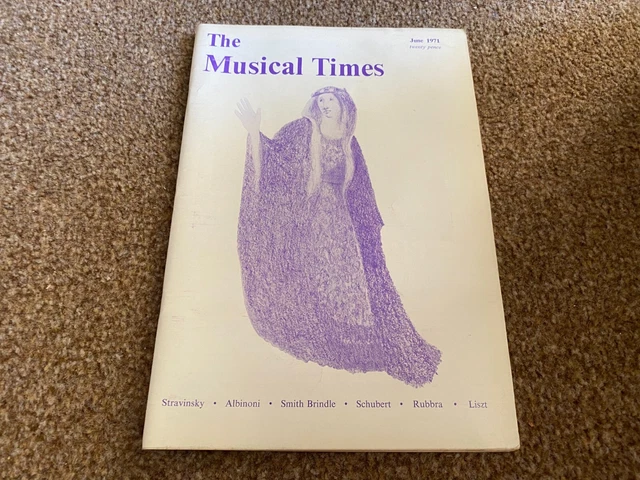 MUSICAL TIMES MAGAZINE 1971 Jun Stravinsky. Albinoni. Smith Brindle ...