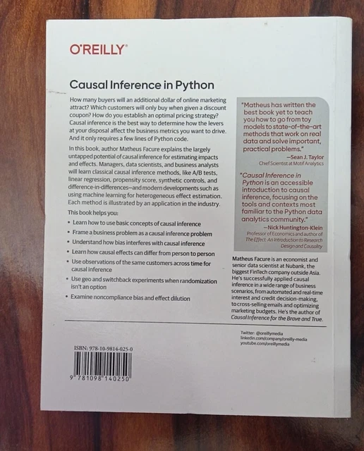 INFÉRENCE CAUSALE EN Python Application de l'inférence causale dans... EUR 45,30 - PicClick FR