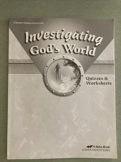 ABEKA INVESTIGATING GODS World Student quizzes and worksheet. Blank ...