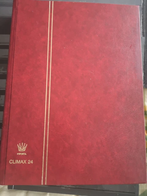 TIMBRE ALBUM D'OCCASION vide pour timbre 48 pages noir 10 bandes 30 X ...