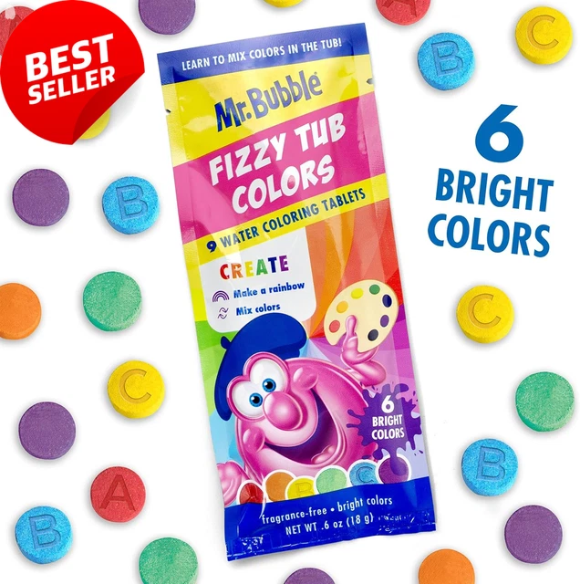 FIZZY TUB COLORS, Assorted Bathwater Colors 9 Ct, 4 Pack $52.99 - PicClick AU
