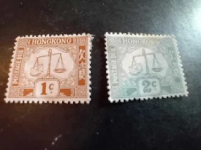 HONG KONG STAMPS, Scales, Postage Due, 1c and 2c $1.26 - PicClick