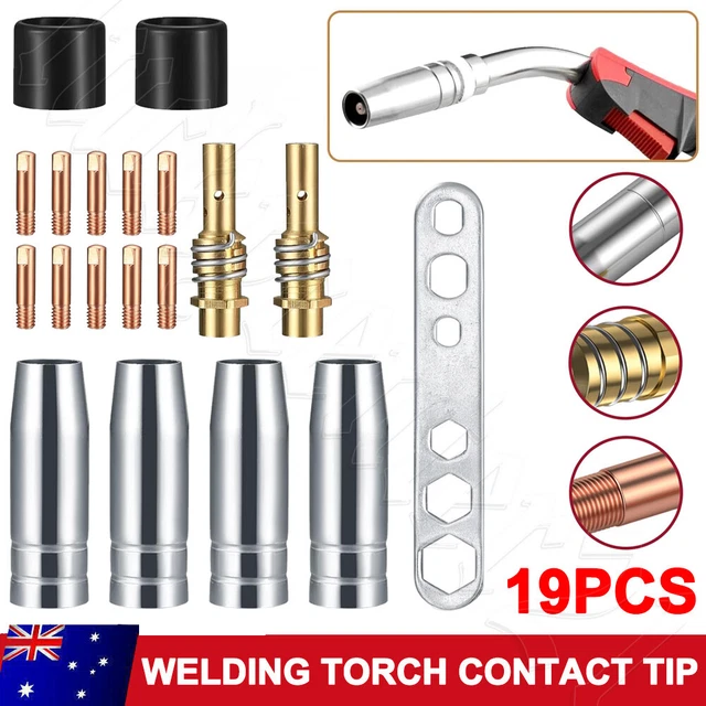 19X FOR MB-15AK MIG/MAG M6 Welding Torch Welder Contact Tips Holder Gas Nozzle A $15.95 ...