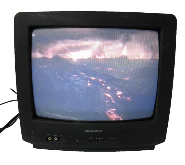 DAEWOO GB14Q2 14 Inch Portable CRT Colour TV Scart Retro Gaming £49.00 ...